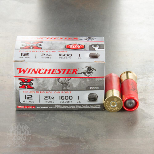 12 Gauge Ammo - 15 Rounds of 1 oz. Rifled Slug by Winchester