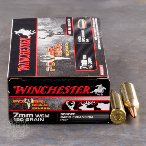 7mm Win Short Mag Ammo - 20 Rounds of 150 Grain Hollow Point by Winchester