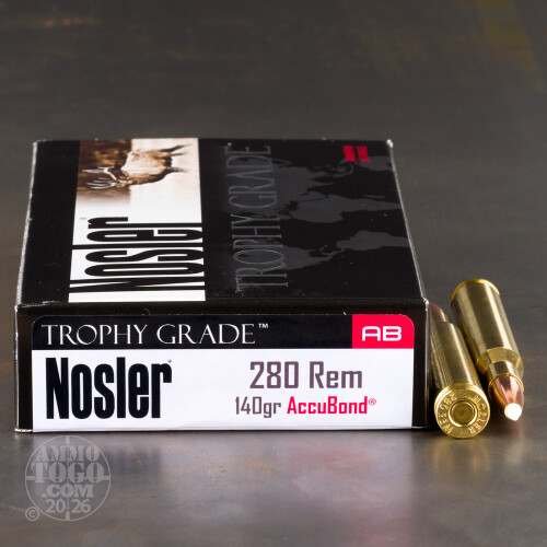 280 Remington Ammo - 20 Rounds of 140 Grain Nosler AccuBond by Nosler ...